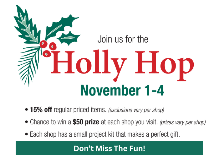 Holly Hop Shop Hop