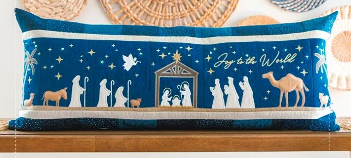Nativity Bench Pillow by Kimberbell