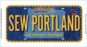 SEW PORTLAND Fabric License Plate