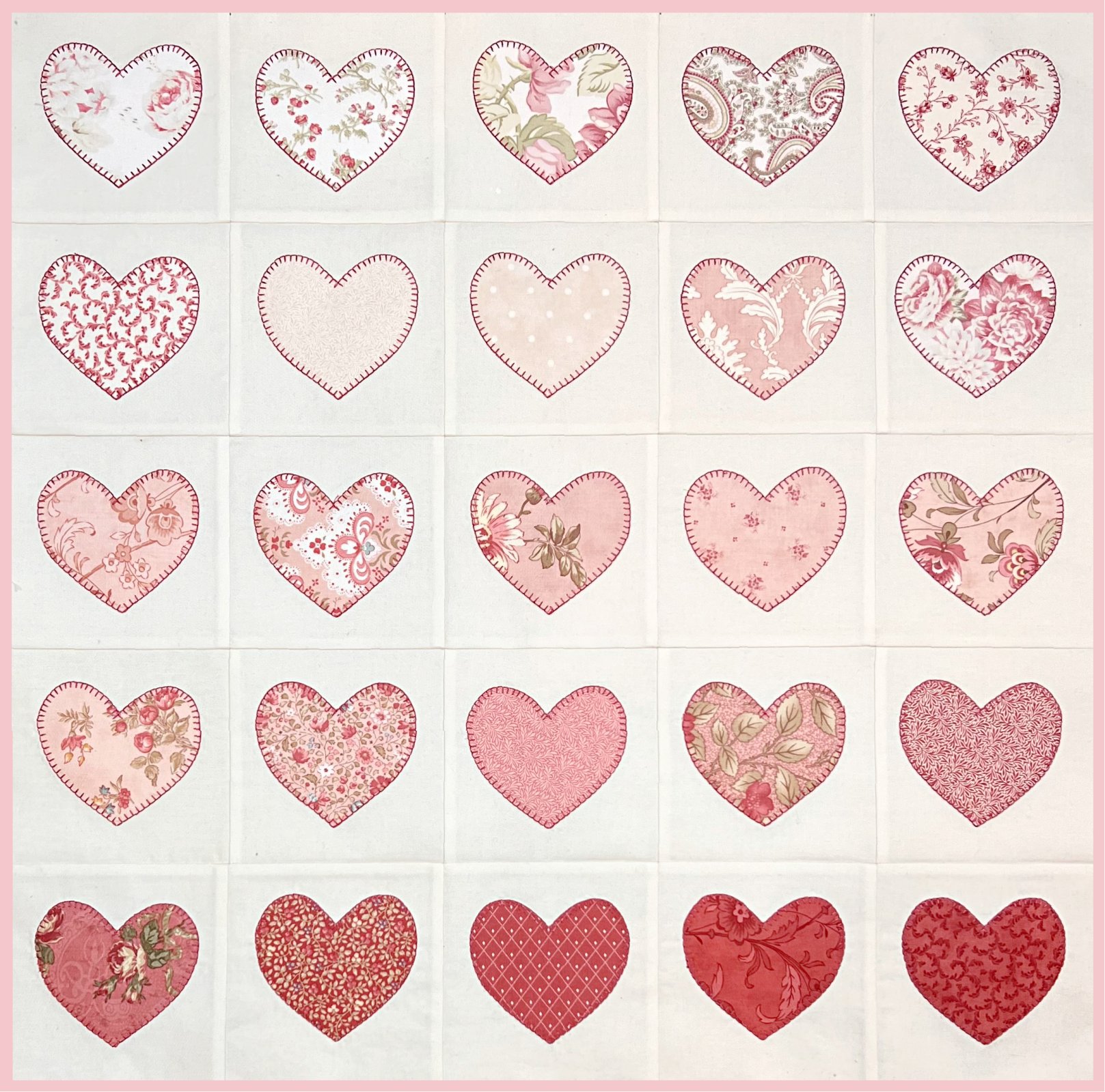 Pink Heart Wallhanging FREE Digital Download