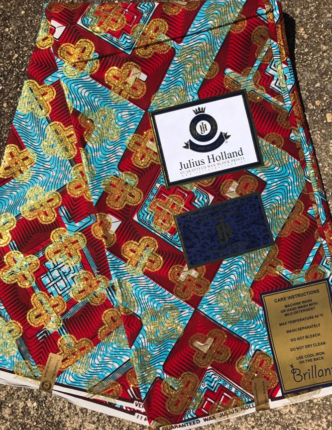Dutch Wax Block Metallic Gold Printed Fabric 686 dutch-wax-block-metallic-gold-printed-fabric-686