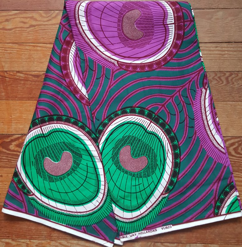 Vlisco Wax Block Printed Fabric 900
