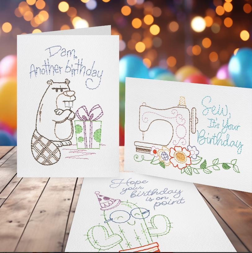 Embroidered Greeting Cards