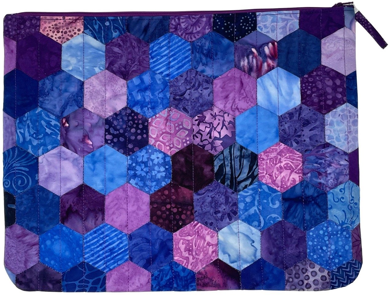 English Paper Piecing by Machine: Zippered Portfolio