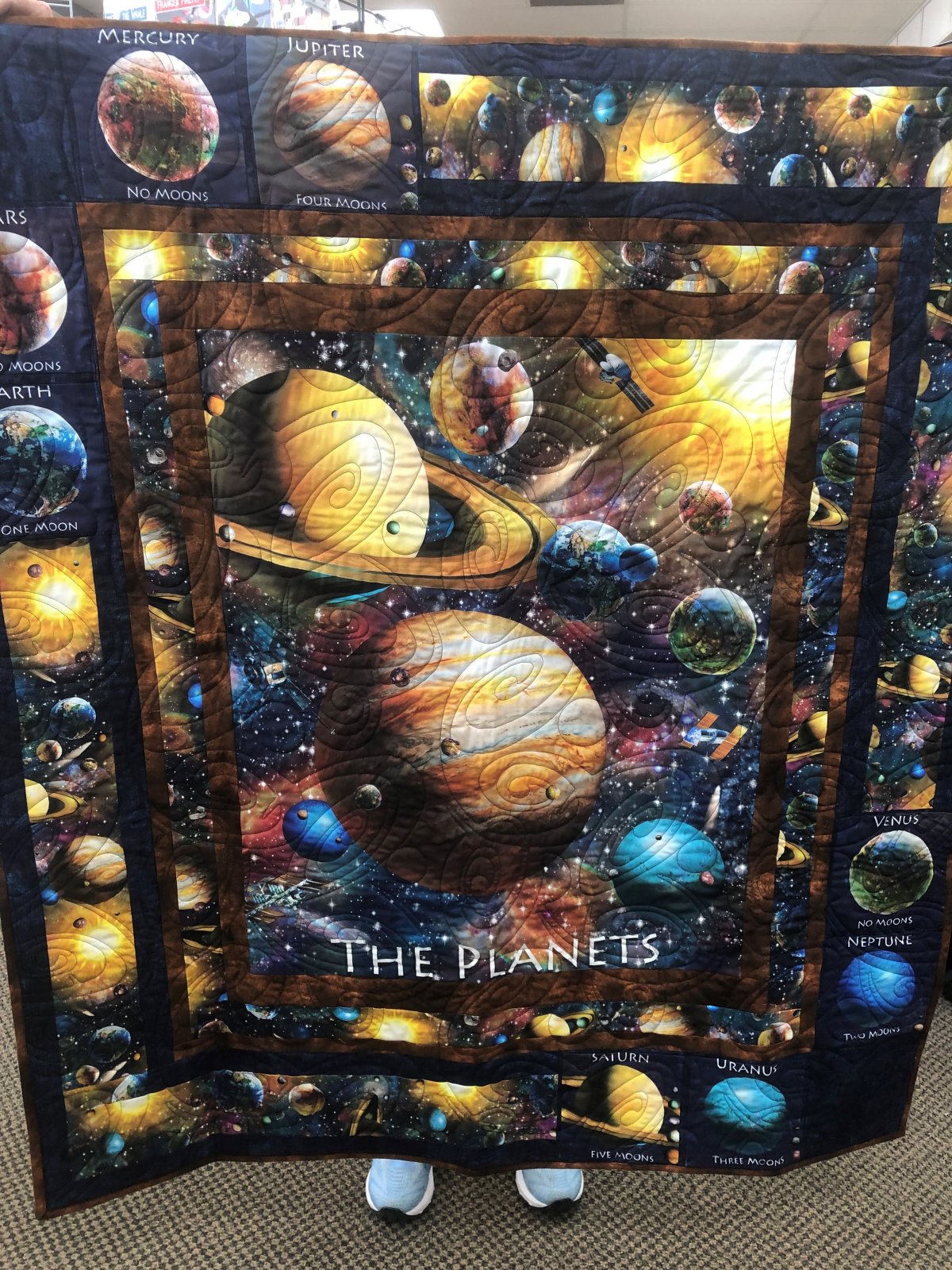 Planetary Paths Quilt Sample 48 x 54