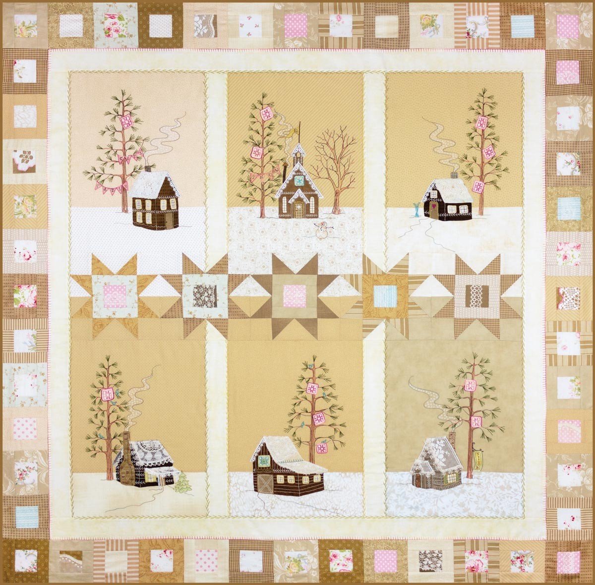 Lace Cozy Cabin Block of the Month