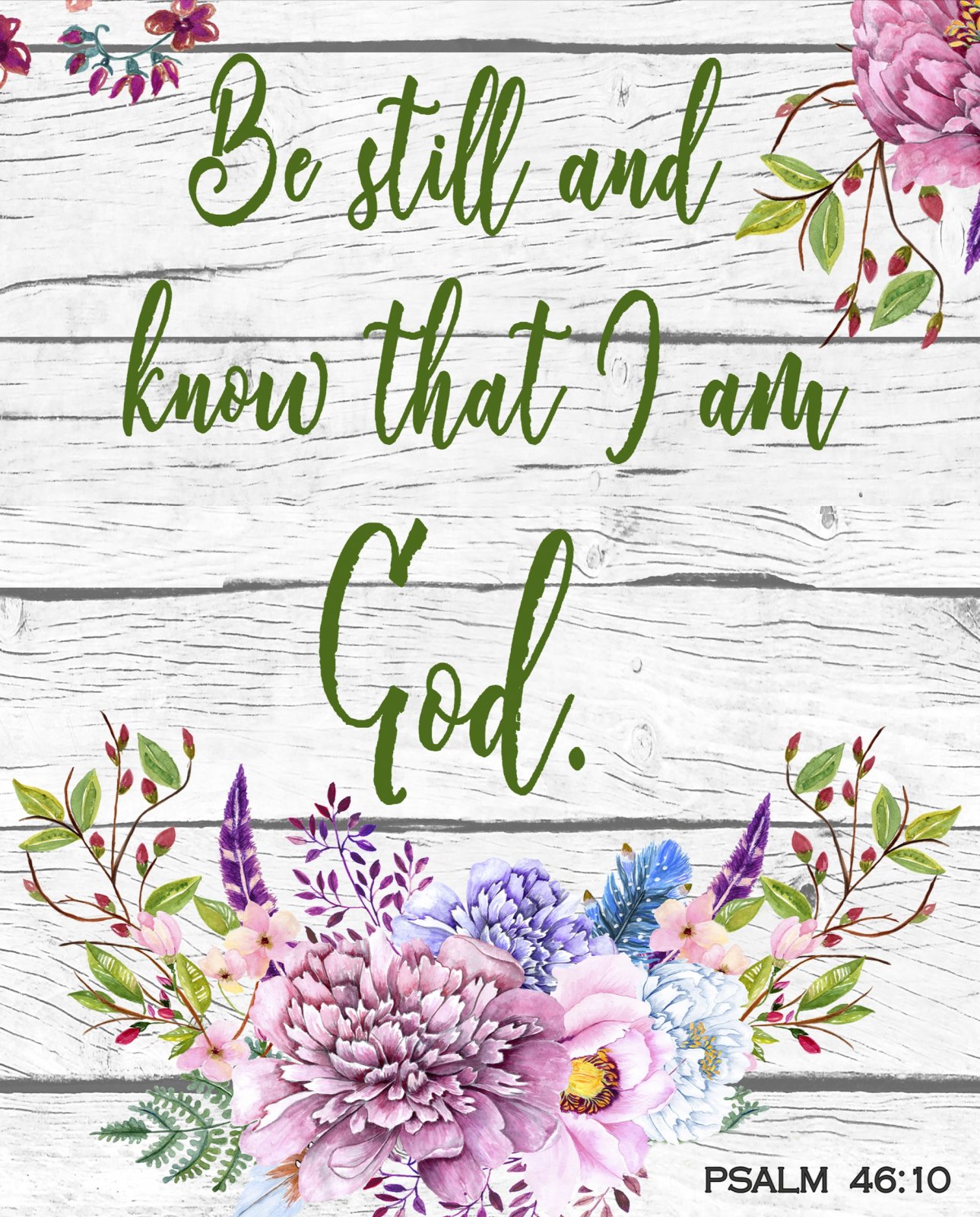 Psalm 46 Floral Bible Verse 3990 Panel Psalm 46 Floral Bible Verse 3990 Panel