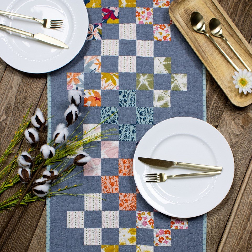 quilting series: plus one patchwork table runner