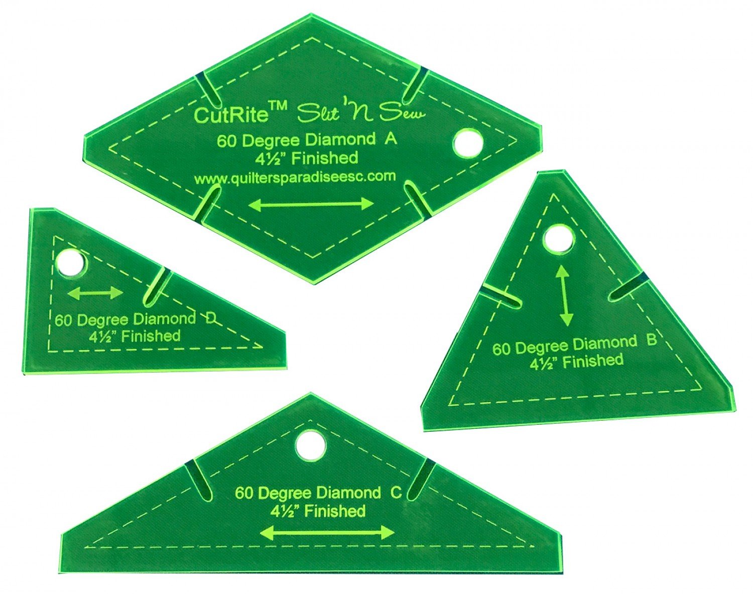 Diamond 60 Degree Template 4 1 2in Finished