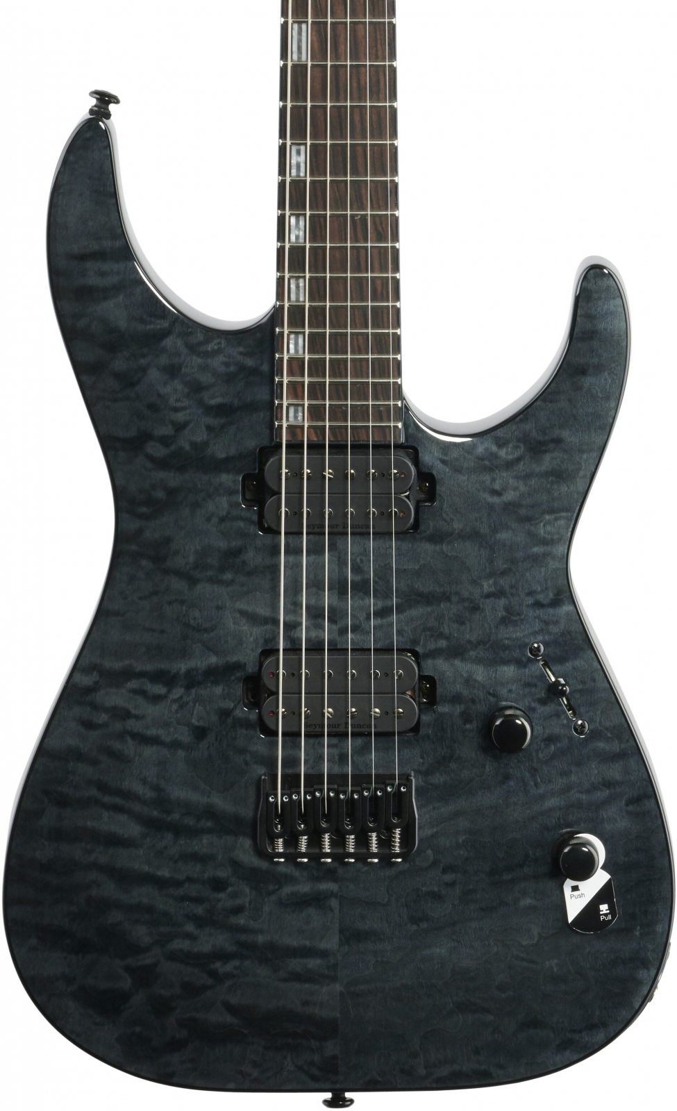 ESP/LTD H-1001 Quilt Maple Top See Thru Black Electric Guitar