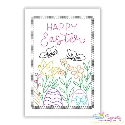 Embroidered Easter Cards- GREENUP