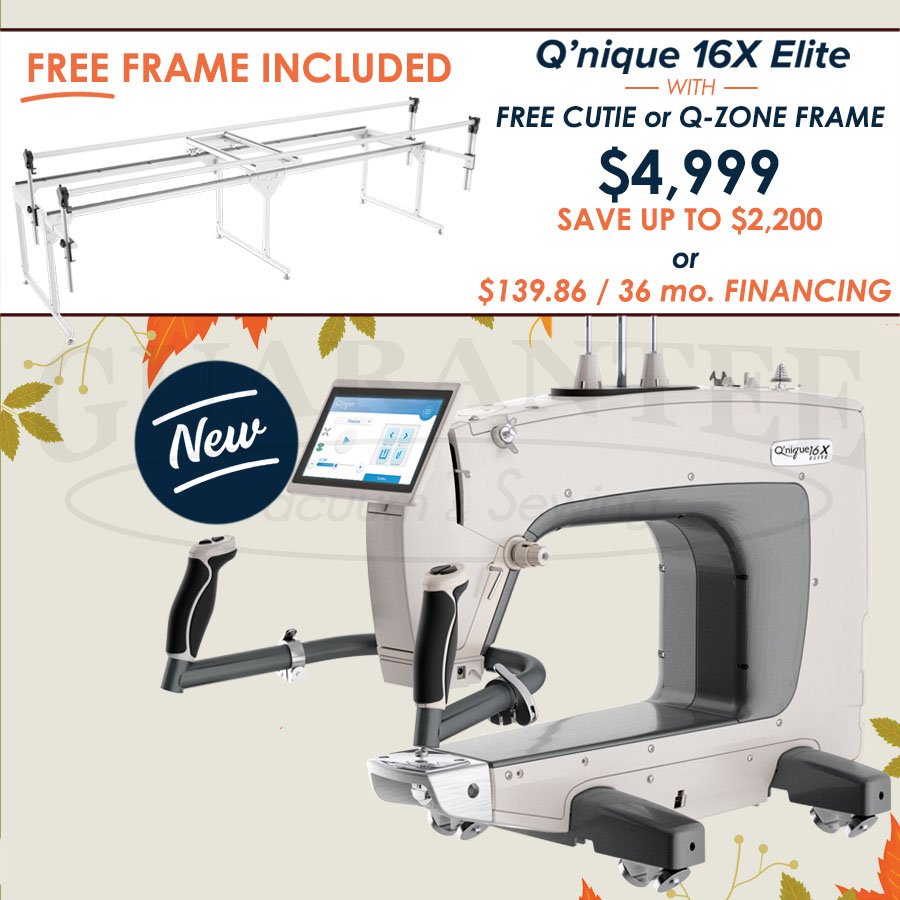 QNIQUE 16X Elite Longarm Quilting Machine