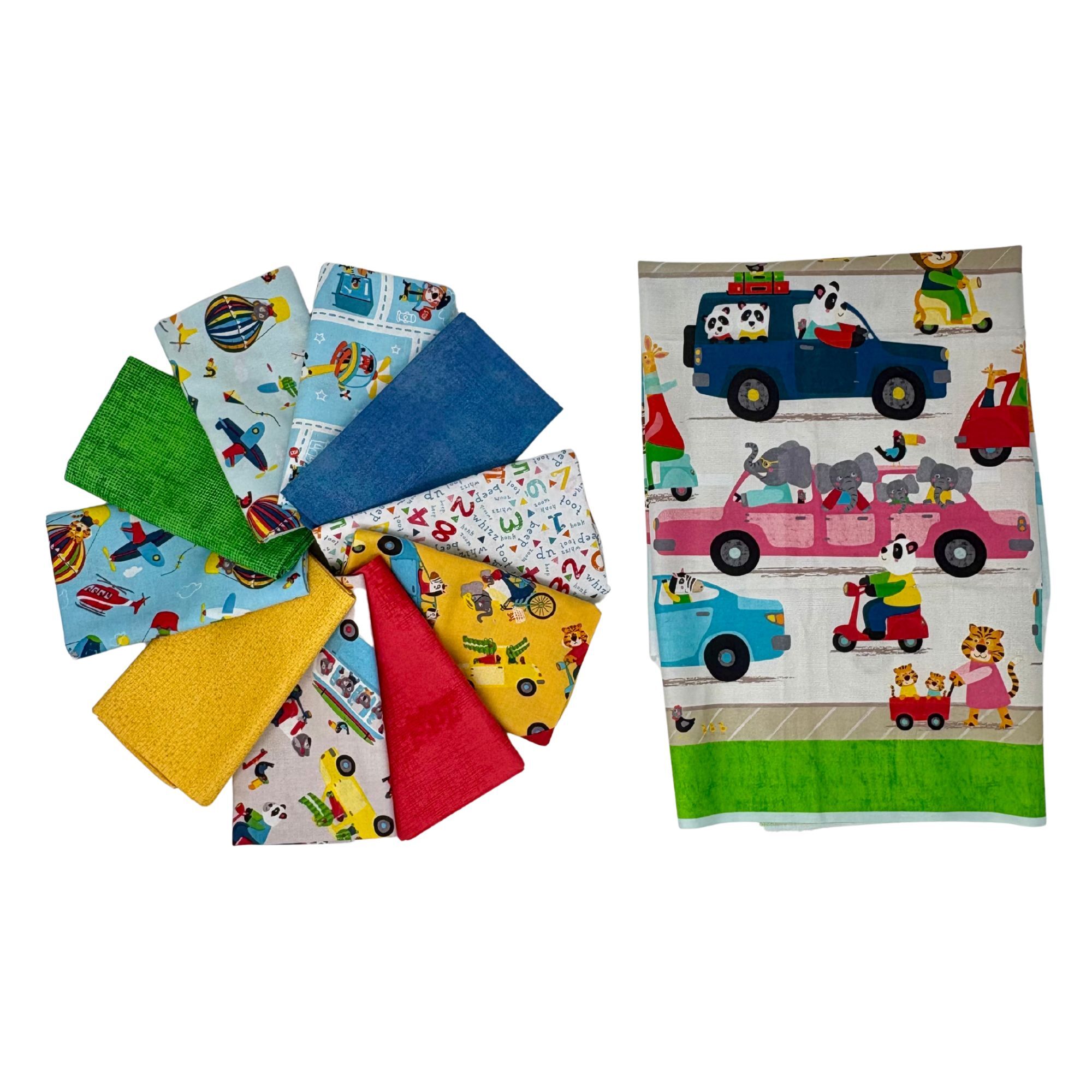 Busy Street Fat Quarter Bundle with Panel - Richard Scarry 22 x 23 Baby ...
