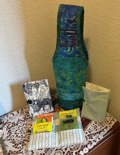 June Taylor Quilt As You Go Wine Totes with JO