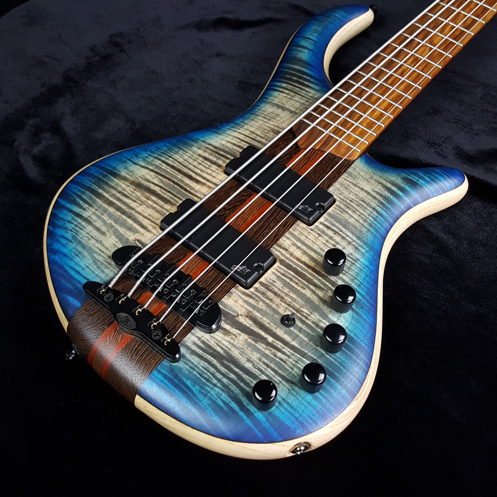 Mayones Patriot 5 Classic Aguilar Flame Maple Bass with Case - 354678545346