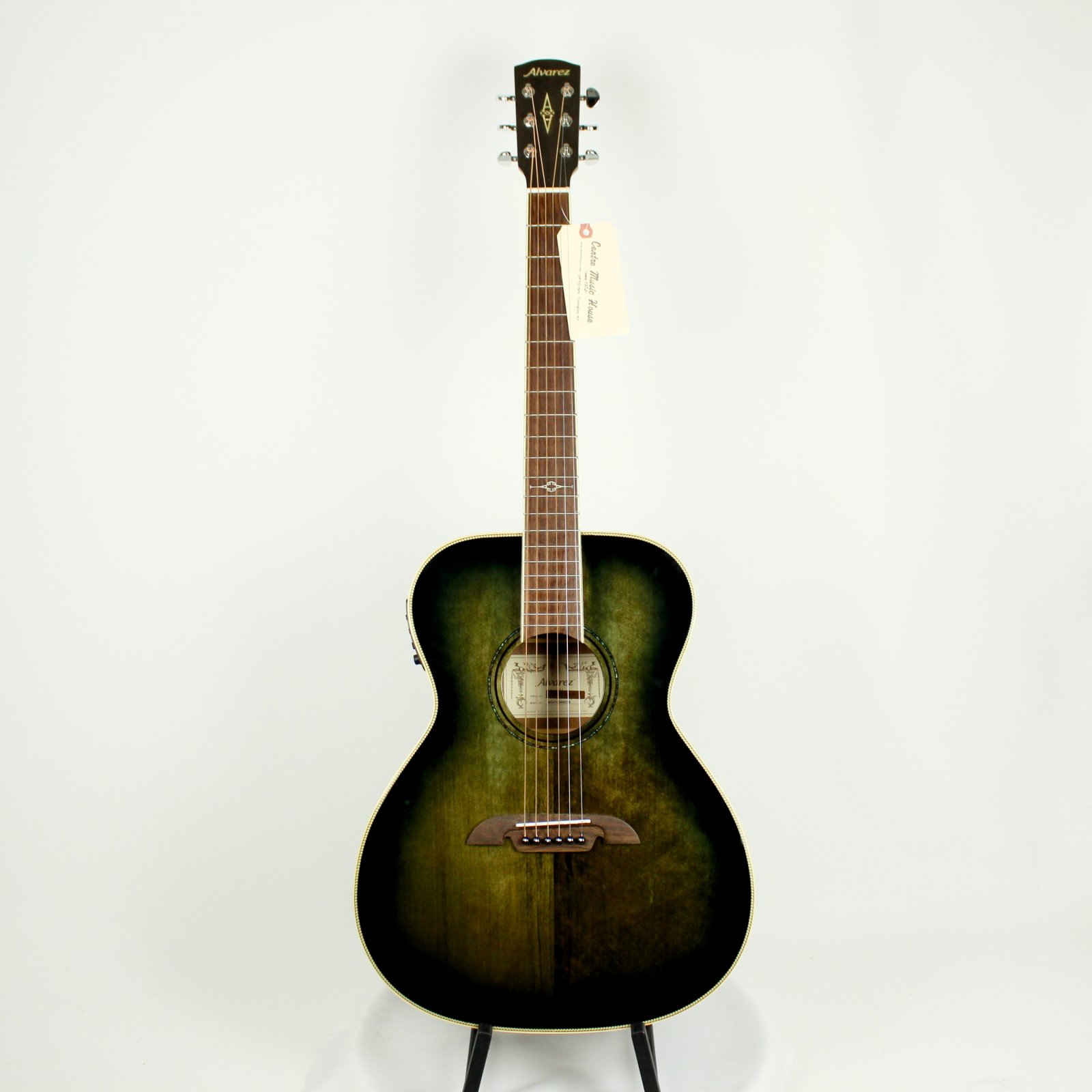 Alvarez AFH700WEOB Artist Folk Acoustic-Electric Guitar, Obsidian Blue ...