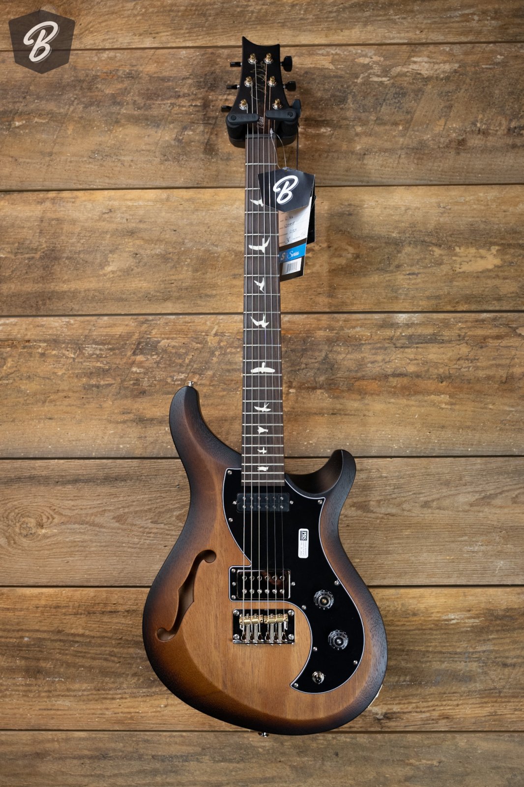 PRS S2 Vela Semi-Hollow Satin 2024 McCarty Tobacco Sunburst - 321654789654