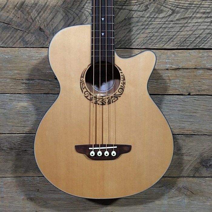 Luna LAB 30 TRIBAL Short Scale Acoustic Bass - 819998182922