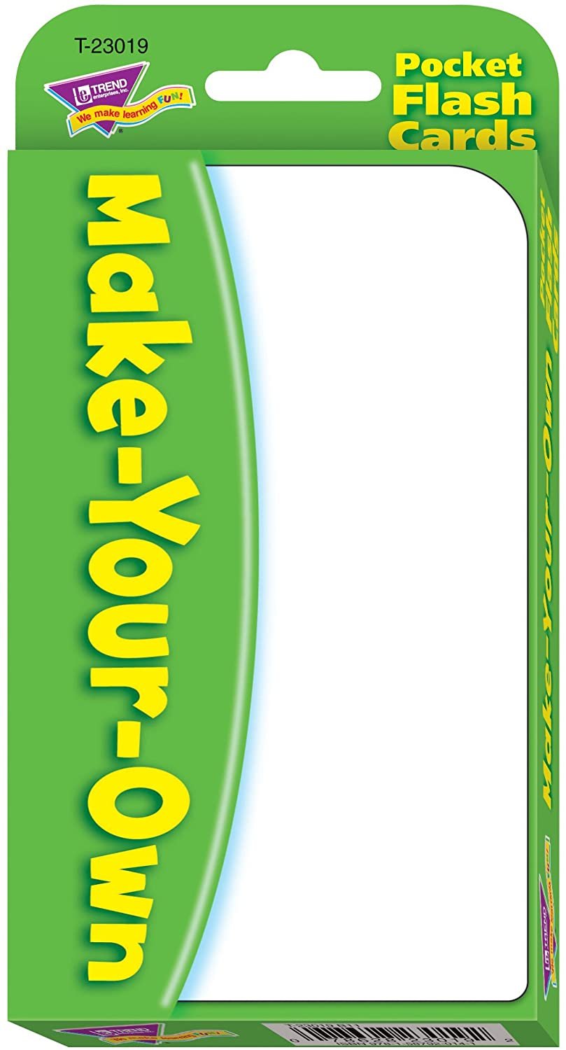 Pocket Flashcards Make Your Own Flashcards 078628230192
