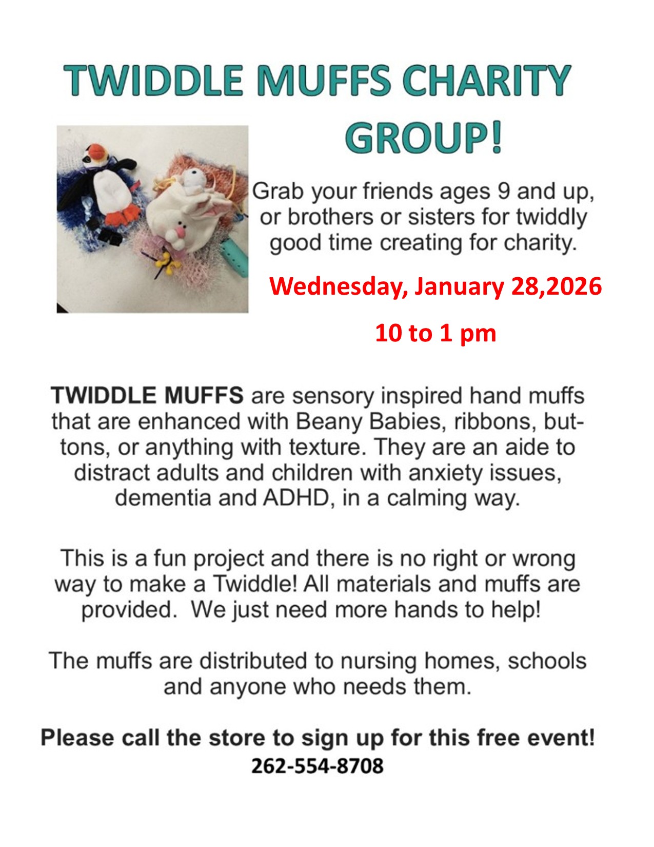Twiddle Muffs for -Charity - SNS