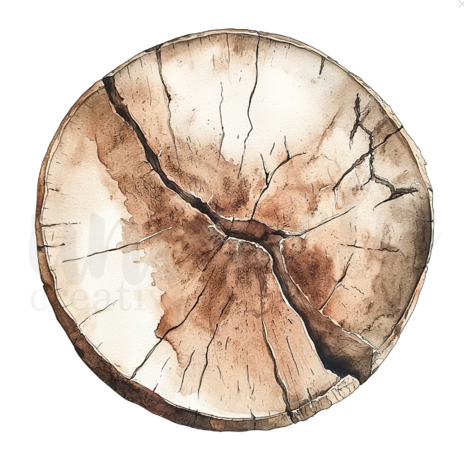Tree Ring Slice Decorative Base Layer - Uniquely Creative - 725806119359