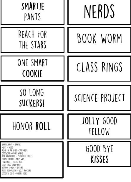 GRADUATION CANDY WORDS 902268