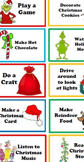 GRINCH COUNTDOWN ACTIVITY CARDS grinch-countdown-activity-cards