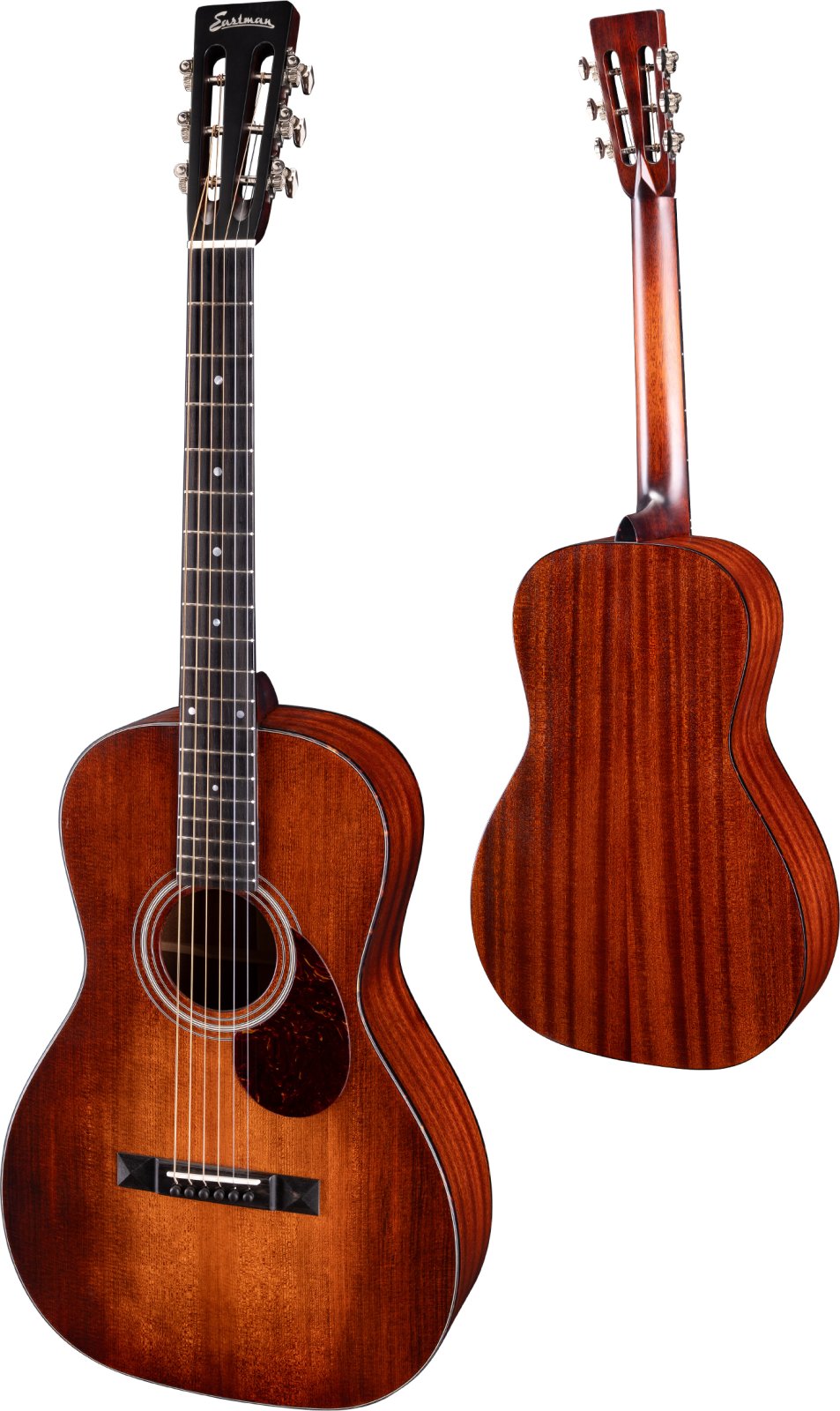 Eastman E1P-CLA All-Solid Parlor Body Acoustic Guitar Slotted Headstock ...