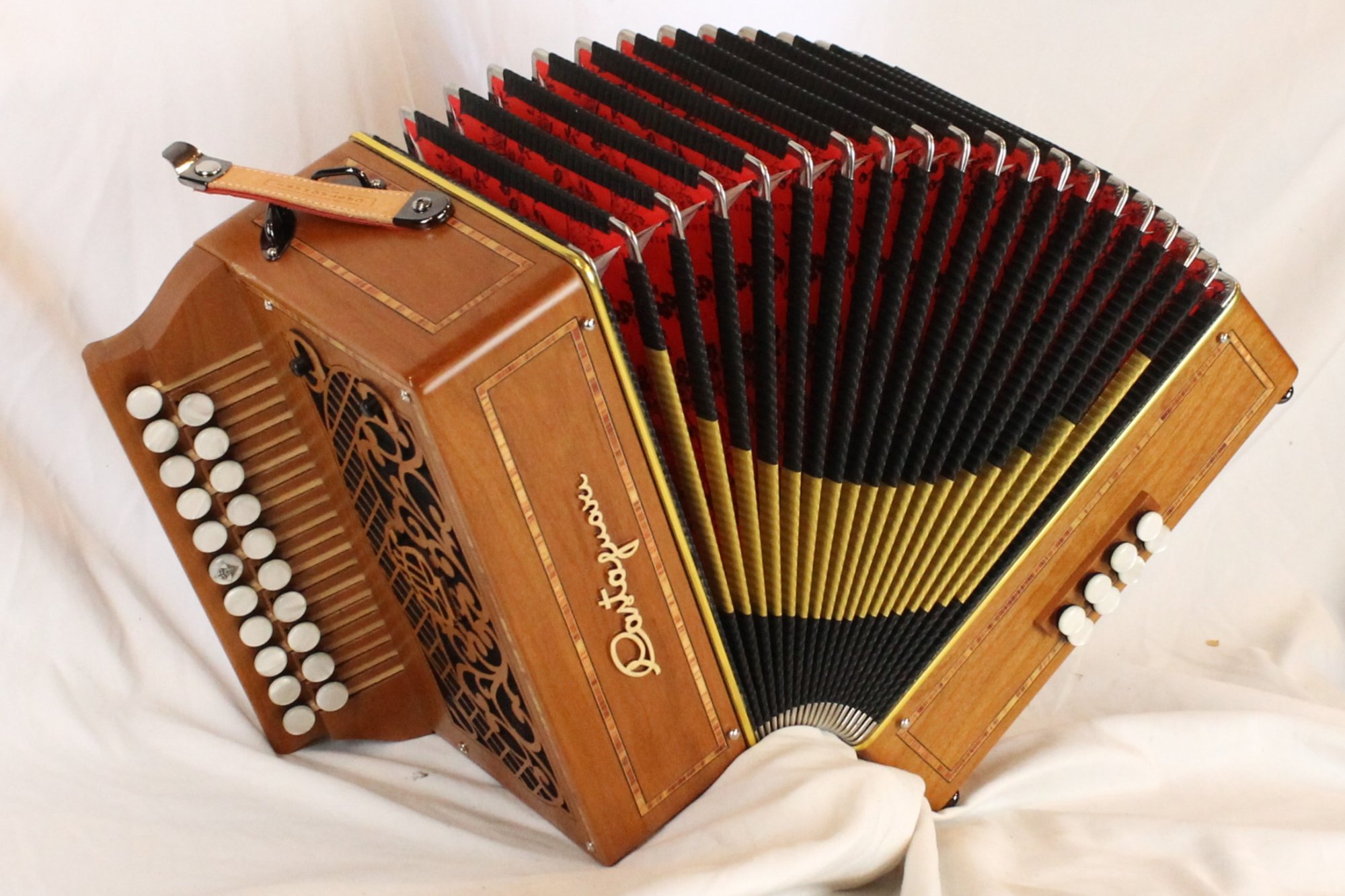 7951 - Excellent Cherry Castagnari Hascy Diatonic Button Accordion GC ...