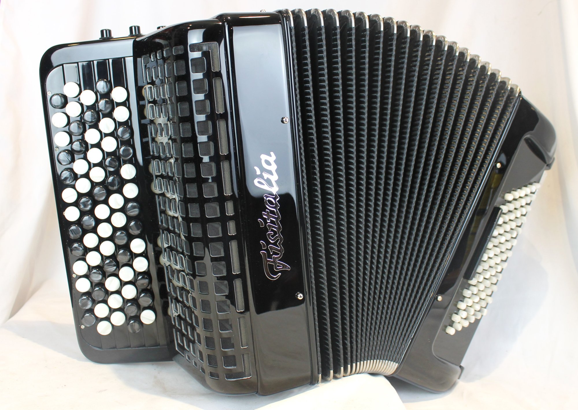 NEW Black Fisitalia 4022 Chromatic Button Accordion C Converter C LM 67 72