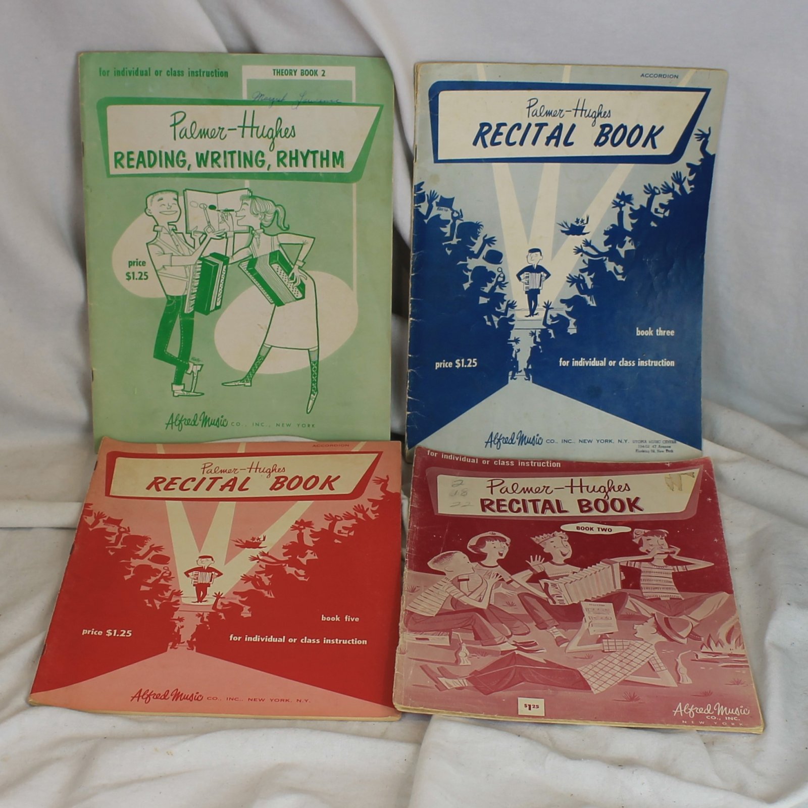 Lot of 4 Used Piano/ Accordion Sheets - Palmer Hughes, Recital Book 2 ... Lot of 4 Used Piano/ Accordion Sheets - Palmer Hughes, Recital Book 2 ...