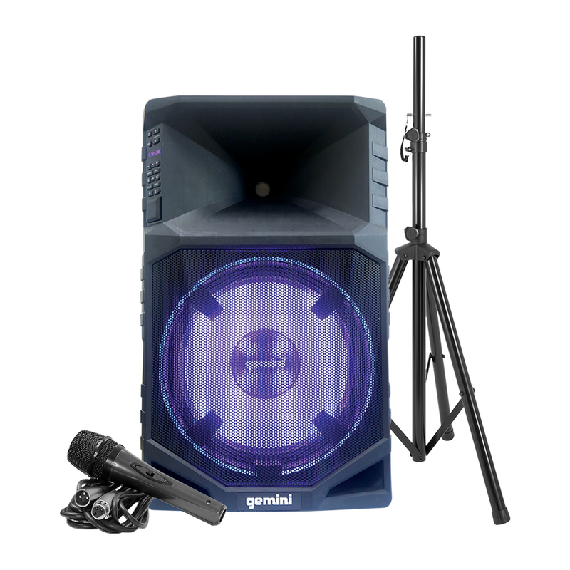 GEMINI GSW-T1500PK IPX4 CERTFIED SPLASHPROOF PORTABLE 15 PA SPEAKER ...