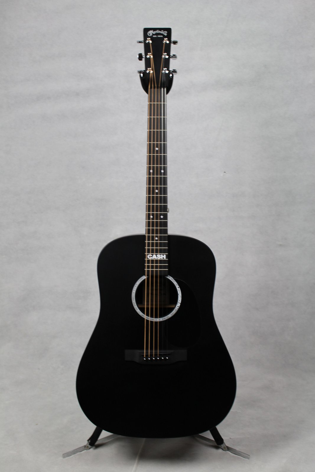 Martin X Series DX Johnny Cash Black HPL Acoustic-Electric Guitar w ...