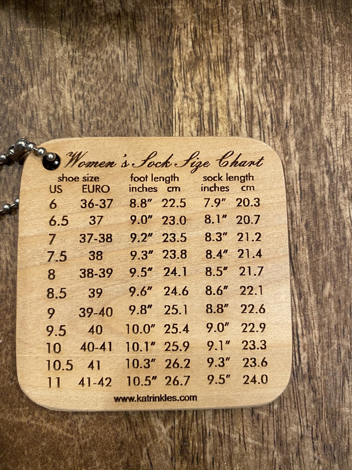 Women s Sock Size Chart