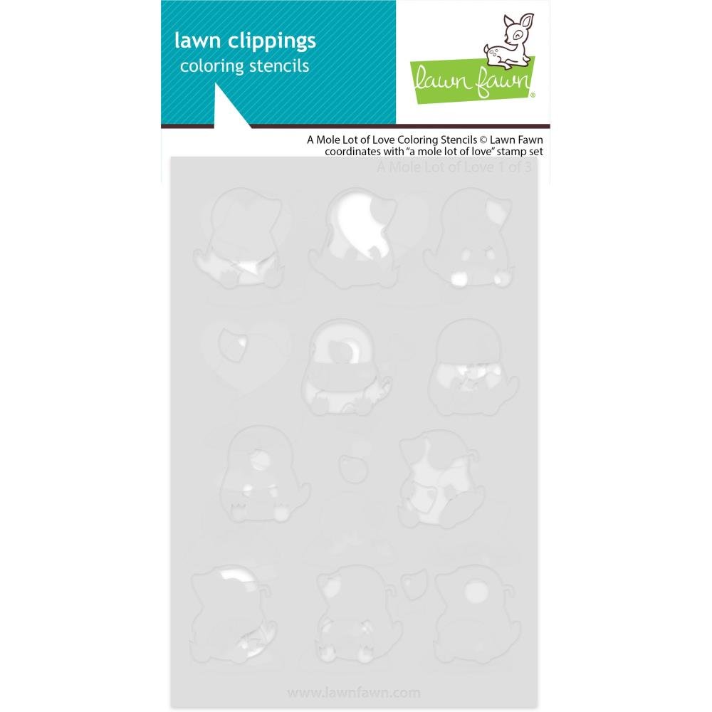 Lawn Fawn-A Mole Lot of Love Stamp, Die & Stencil Bundle NEW