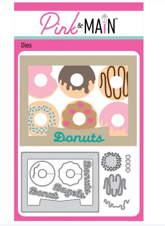 Pink & Main Die-Box Of Donuts NEW