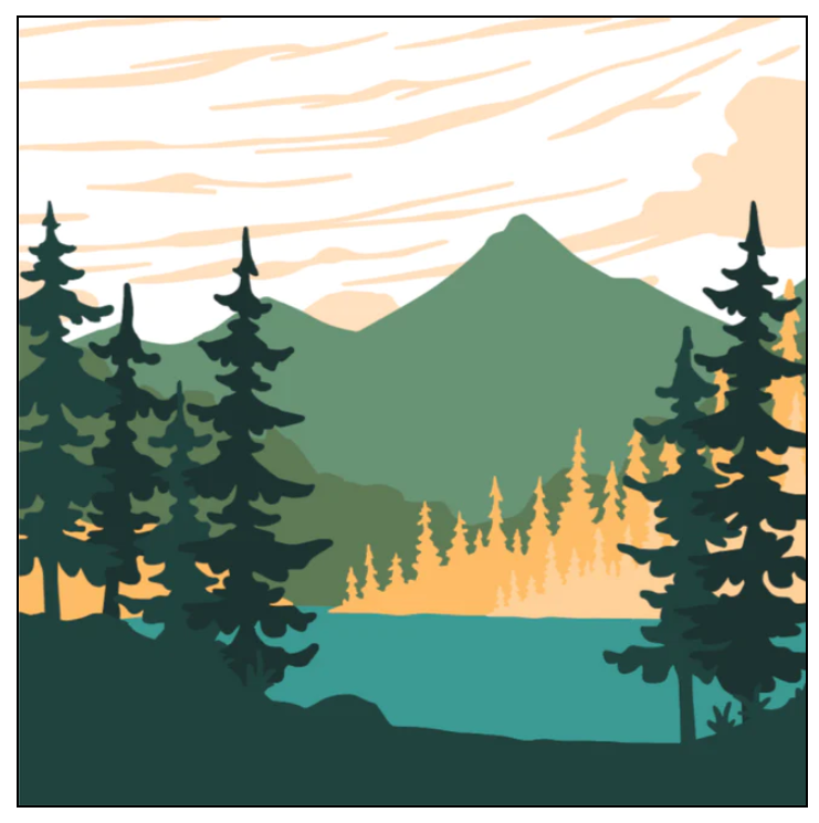 Honey Bee Stamps Stencil-At The Lake & Lakeside Scene Builder Die Bundle