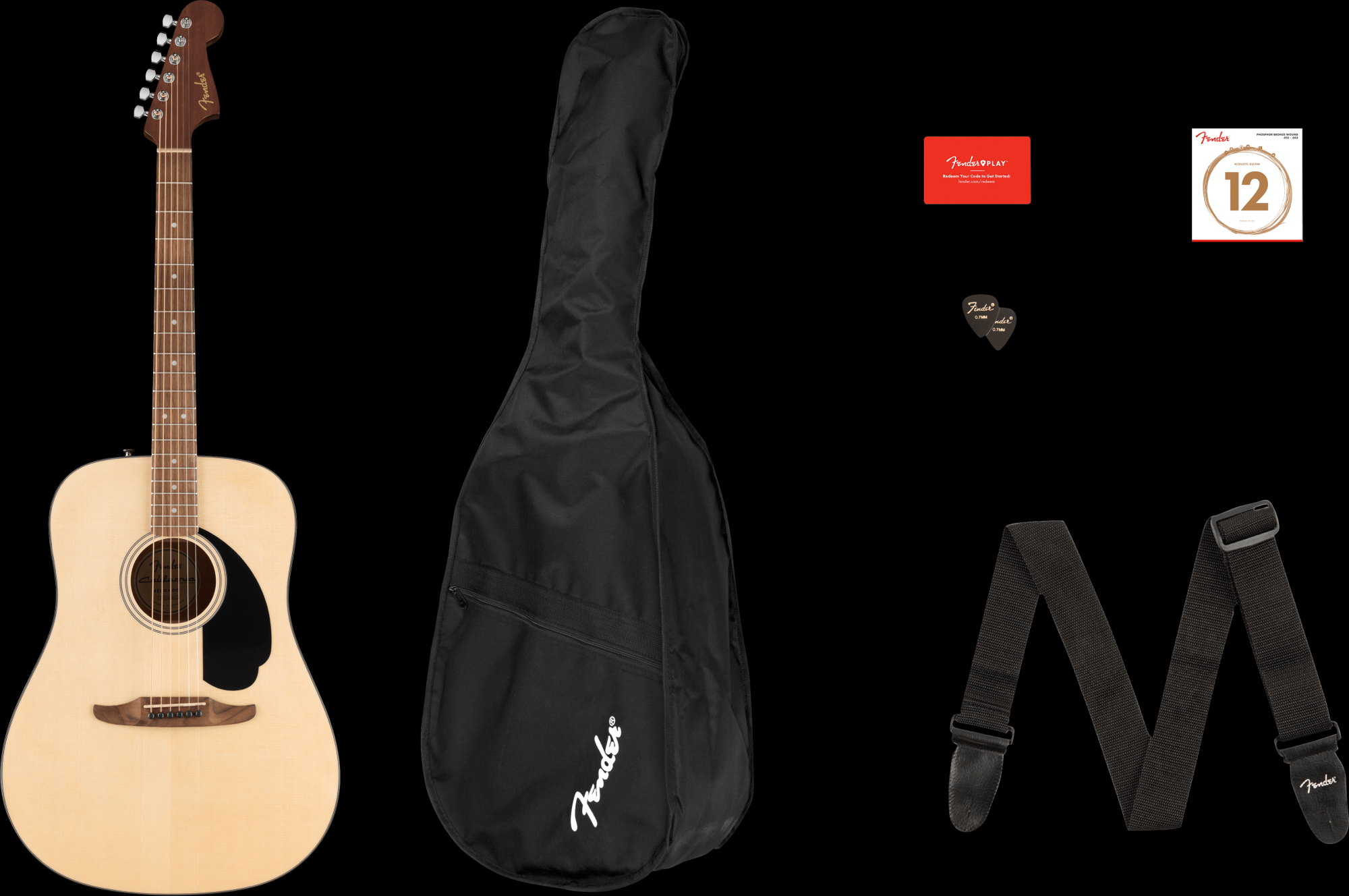 Fender California Standard Redondo Acoustic Guitar Pack Spruce Top ...