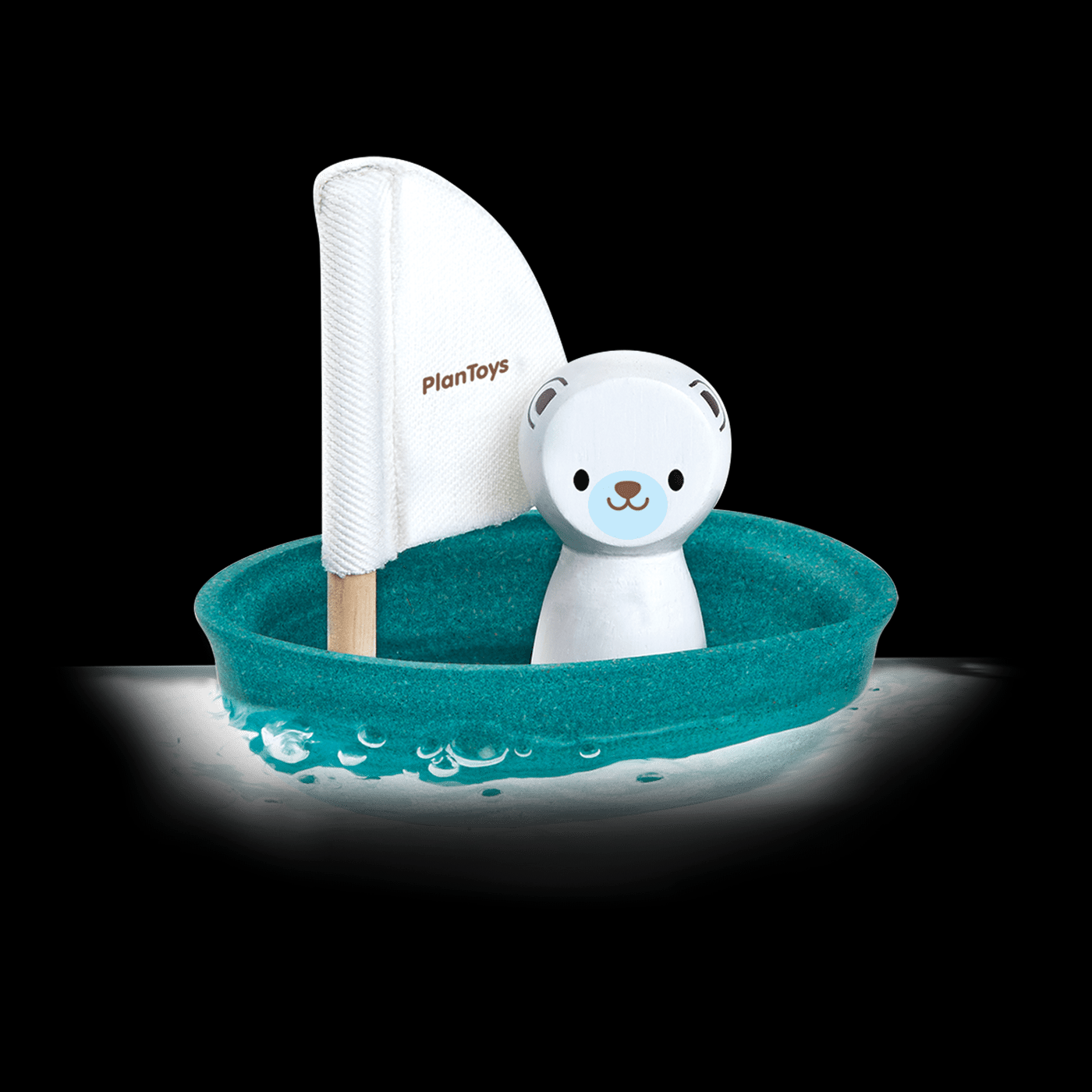Polar Bear and Sail Boat Toy - 8854740057129