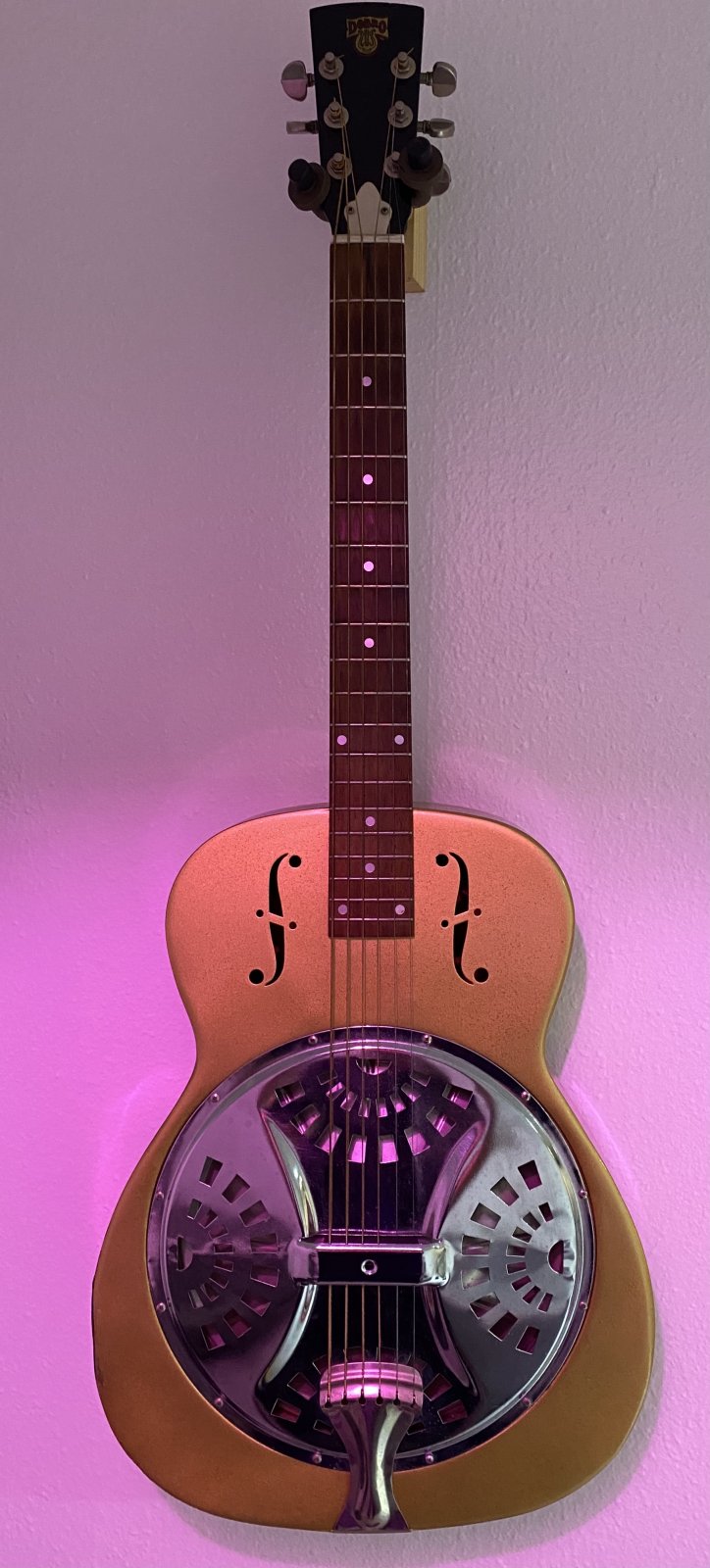 Used Dobro 1971 Metal Body Resonator Guitar (Gold) w/ HSC - 71