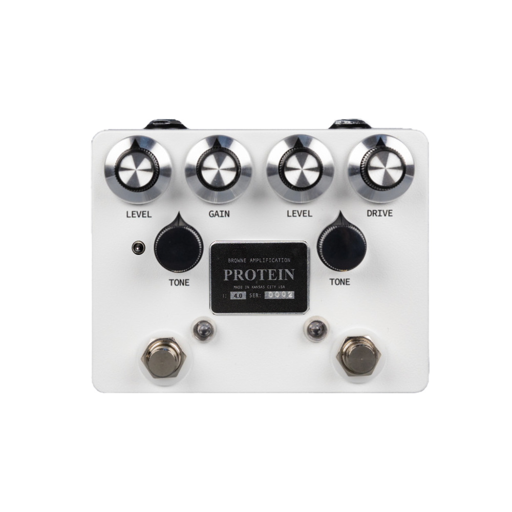 Browne Amplification Protein V4 Dual Overdrive Pedal in White