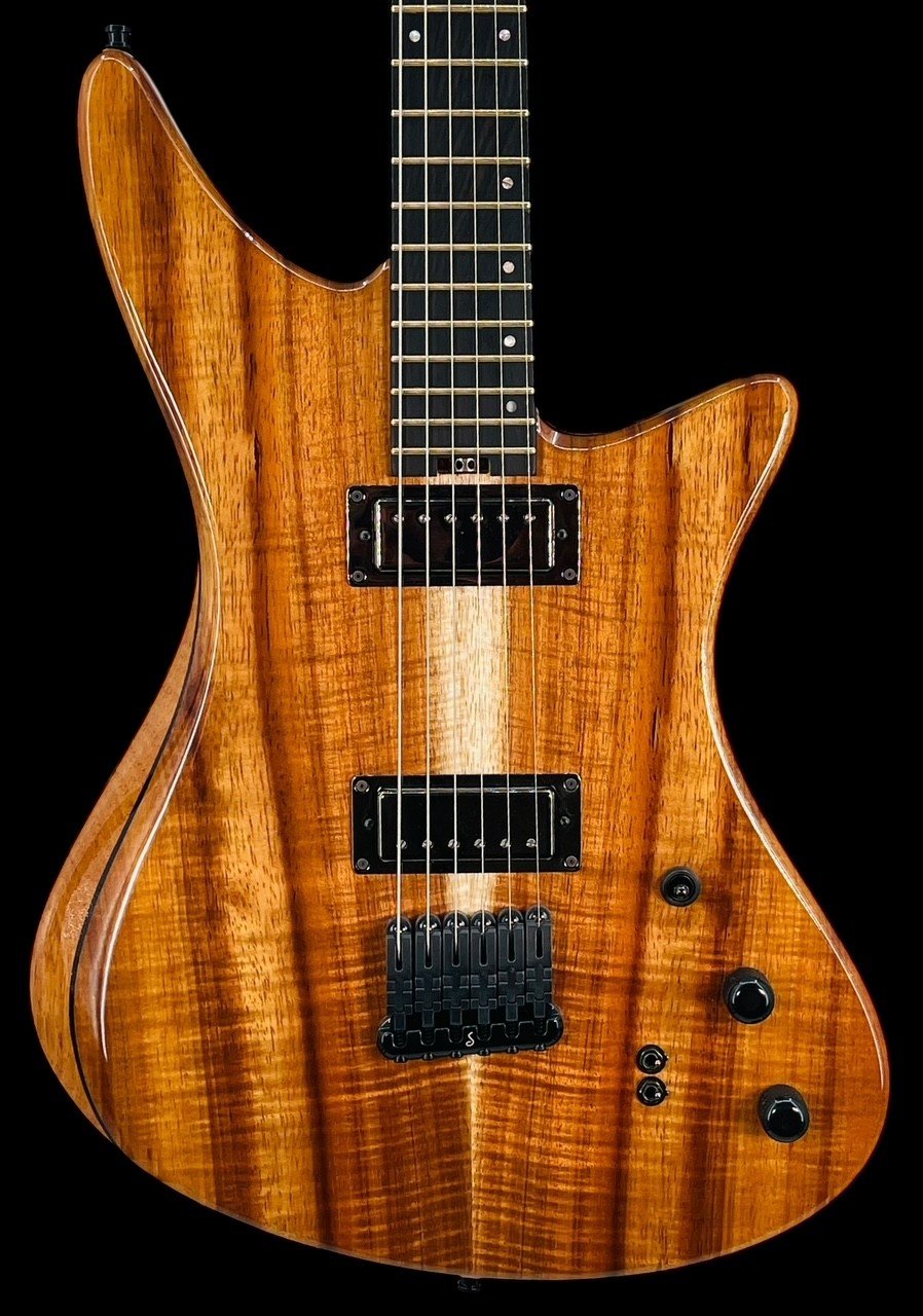 Bridge Builder Guitars Hornet Offset-Style Guitar Flamed Koa Top & Back ...