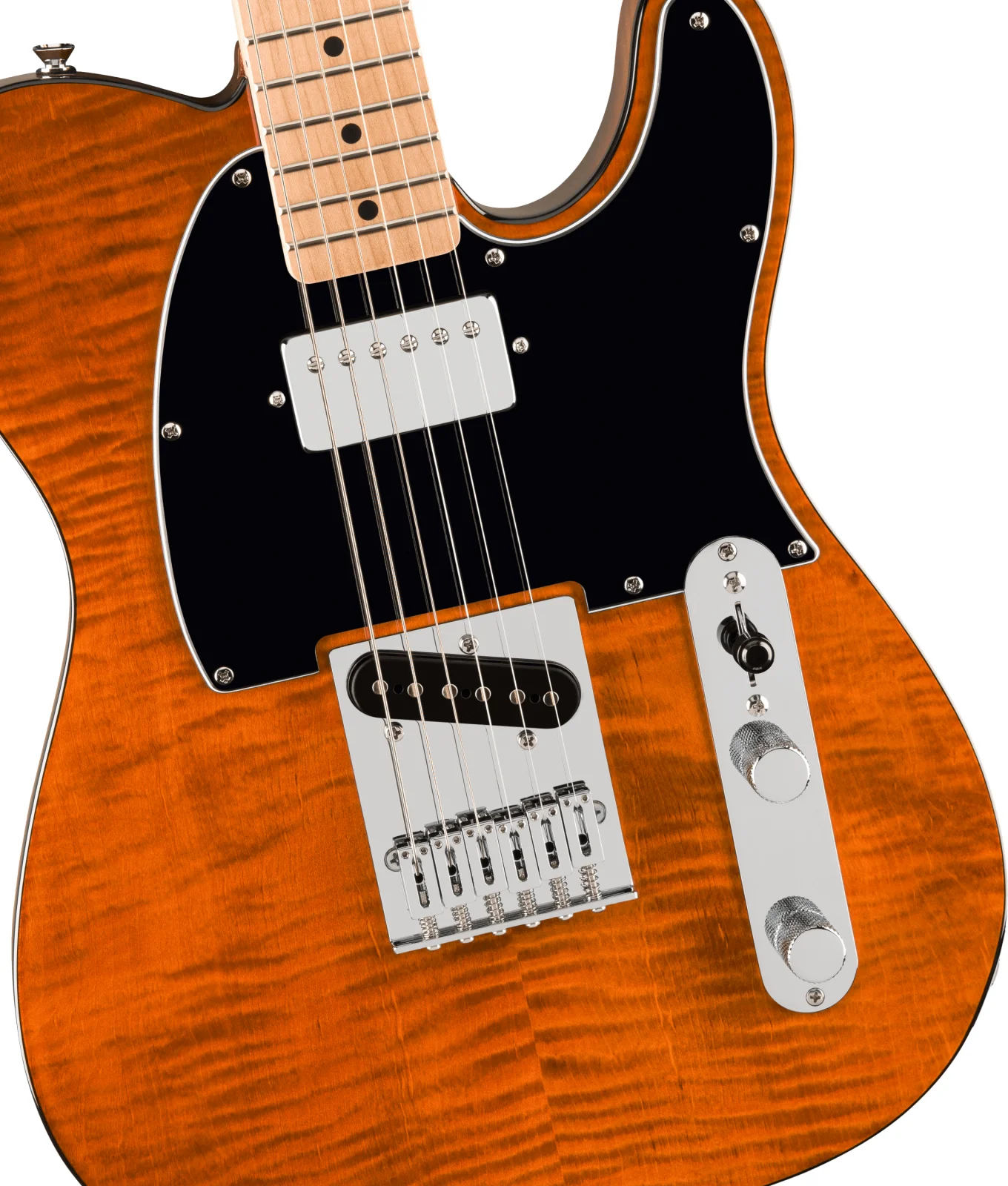 Fender Squier Affinity Telecaster FMT SH with a Maple Neck in Mocha