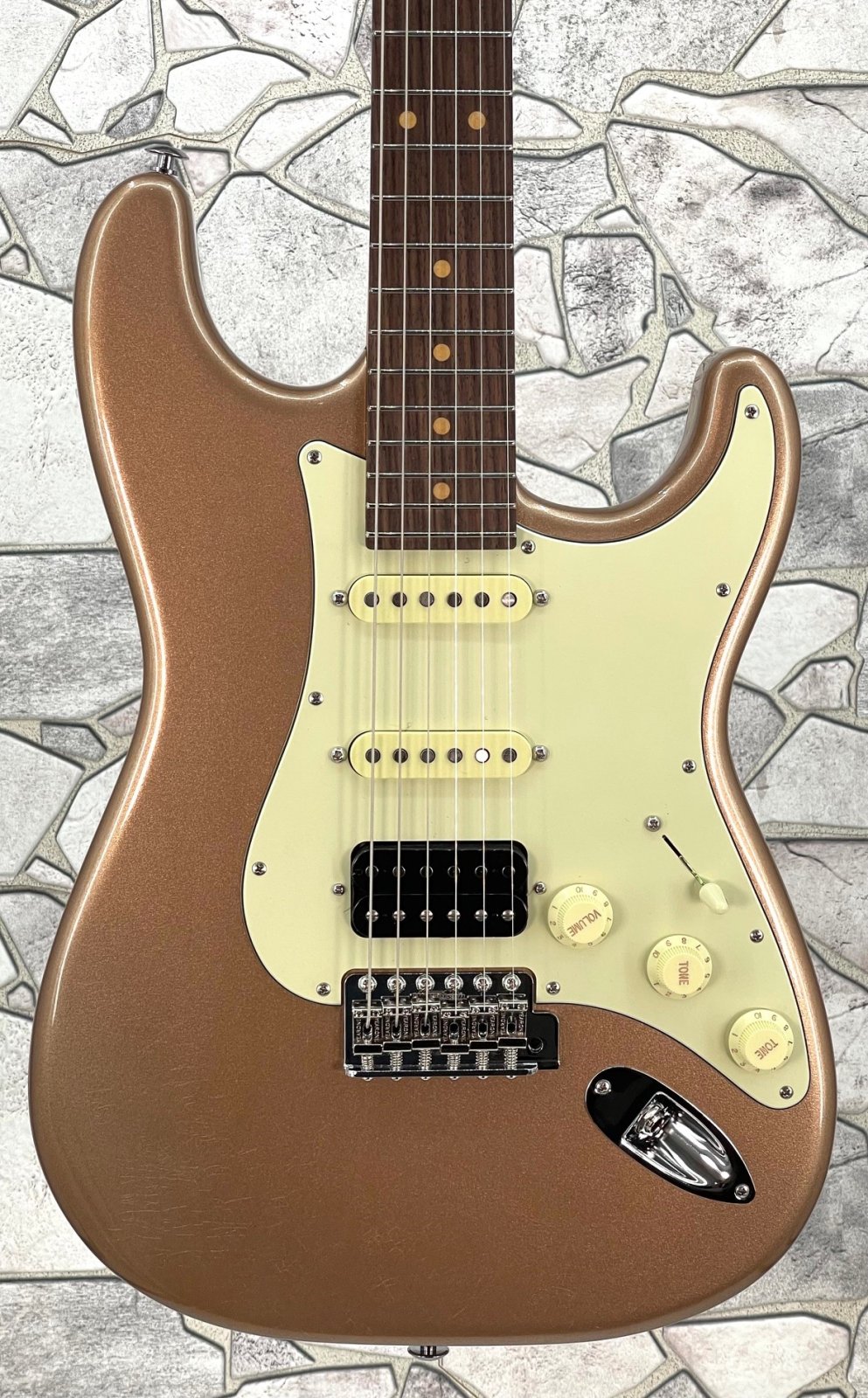Suhr Classic S Antique in Firemist Gold in an HSS configuration and a ...