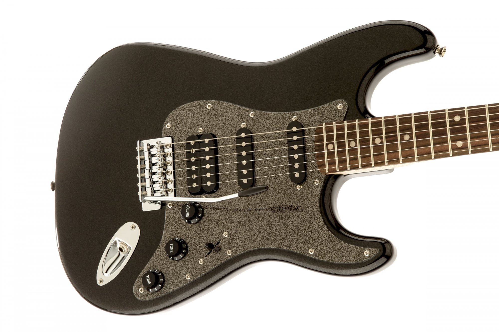 Fender Squire Affinity Strat HSS Laurel Fingerboard in Montego Black