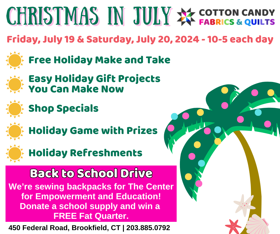 Christmas in July at Cotton Candy Fabrics