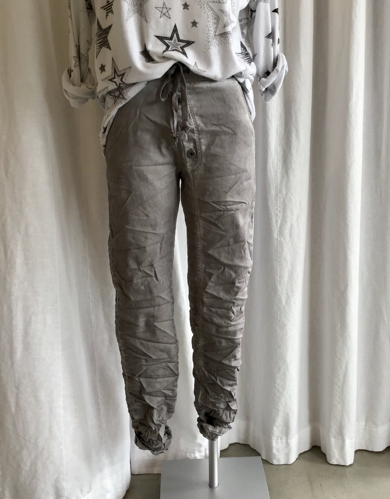 Mineral Wash Crinkle Denim Pant 2 Colors