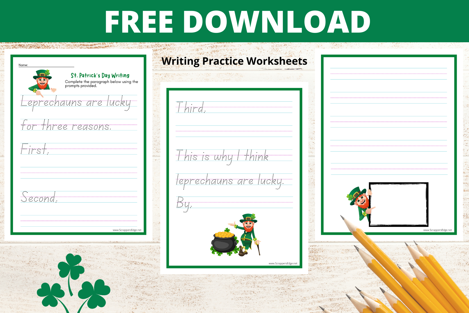 Writing Practice Worksheets FREE DOWNLOAD