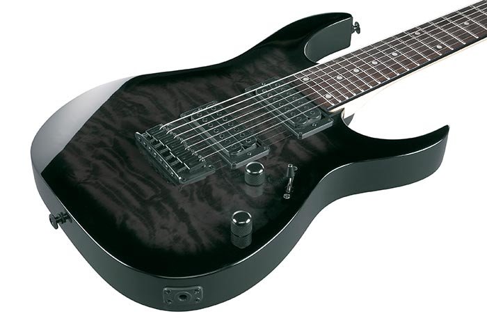 Ibanez GRG7221QATKS - GIO RG - Transparent Black Sunburst - 7 String ...