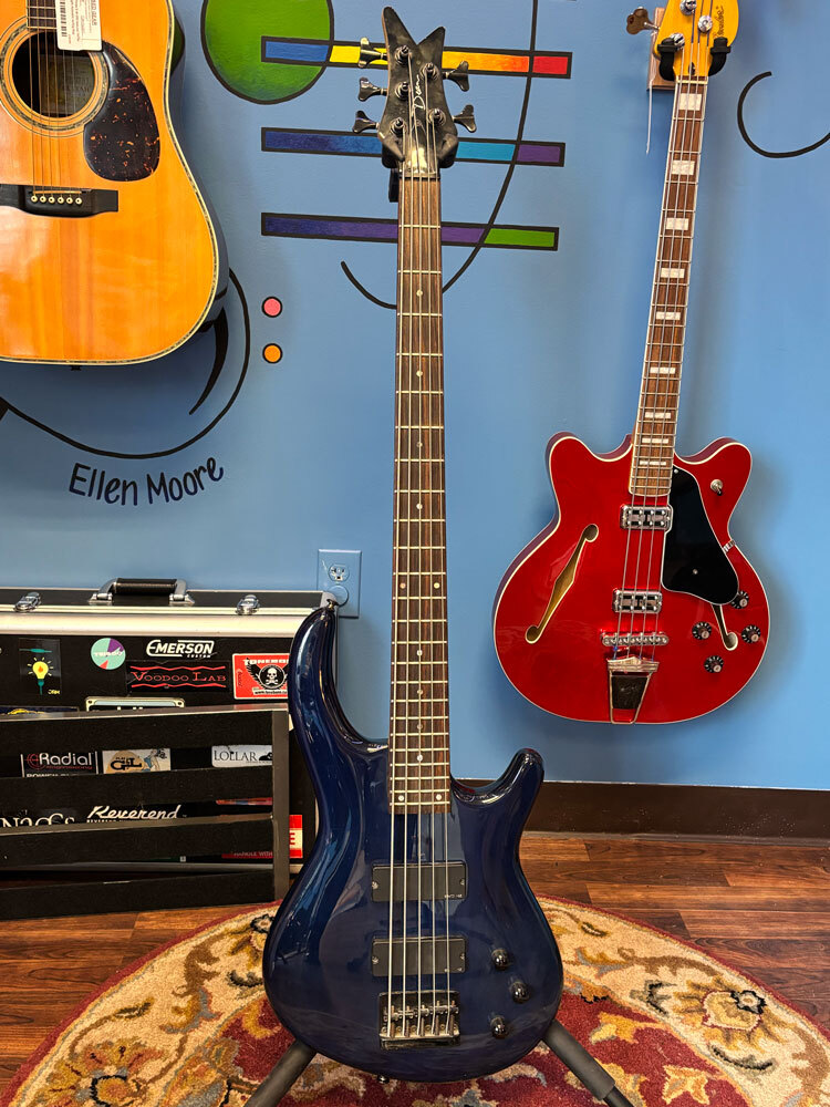 USED Dean MIK Edge 1 Deep Blue '00s 5-String Electric Bass - No Bag/Case